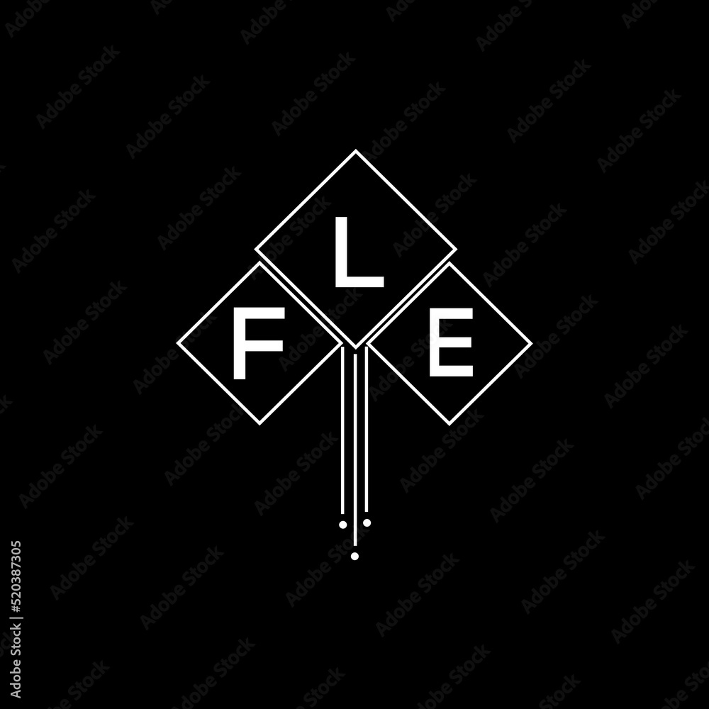FLE letter logo design with white background in illustrator, FLE vector ...
