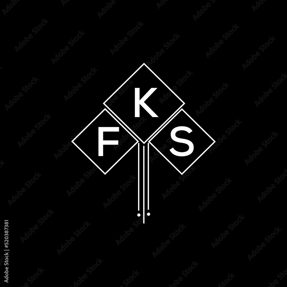 FKS letter logo design with white background in illustrator, FKS vector ...
