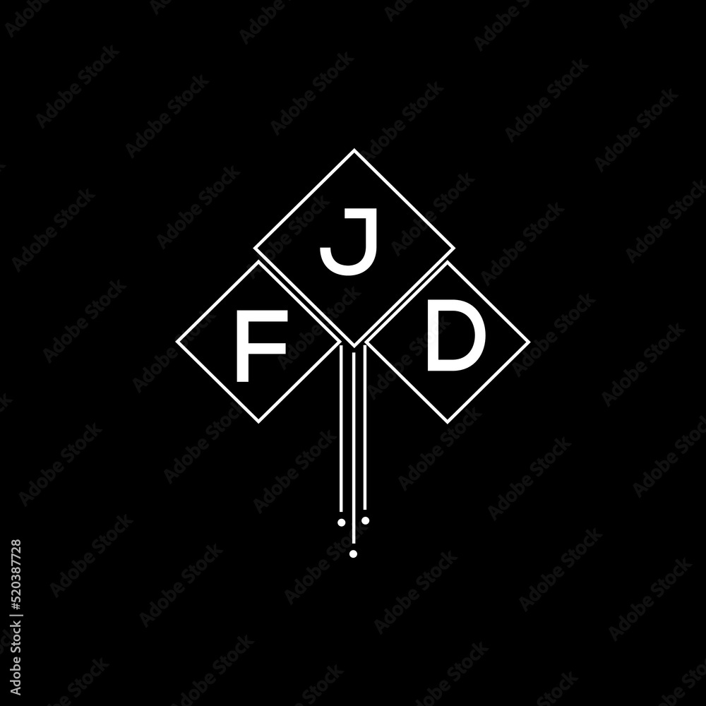 FJD letter logo design with white background in illustrator, FJD vector ...