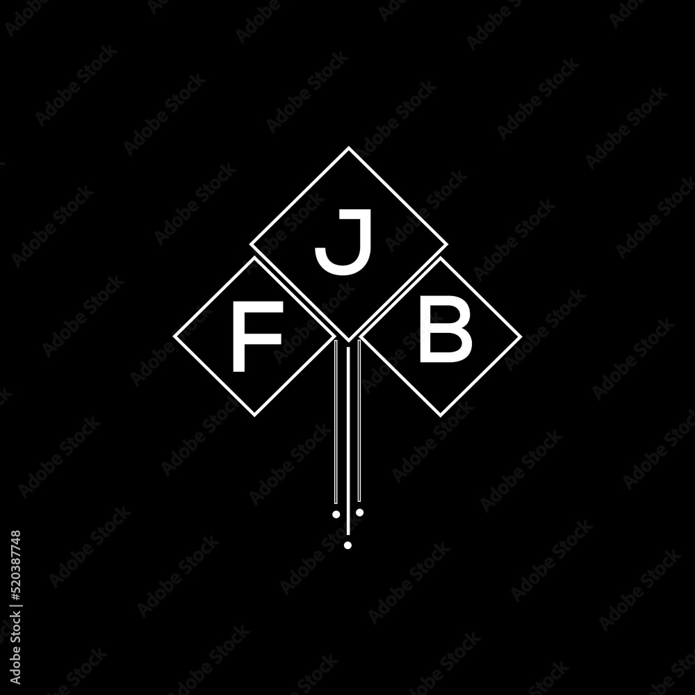 FJB letter logo design with white background in illustrator, FJB vector ...