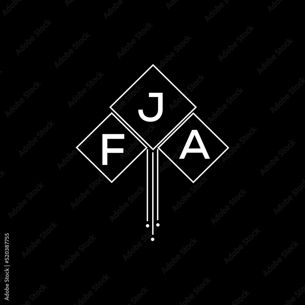 FJA letter logo design with white background in illustrator, FJA vector ...