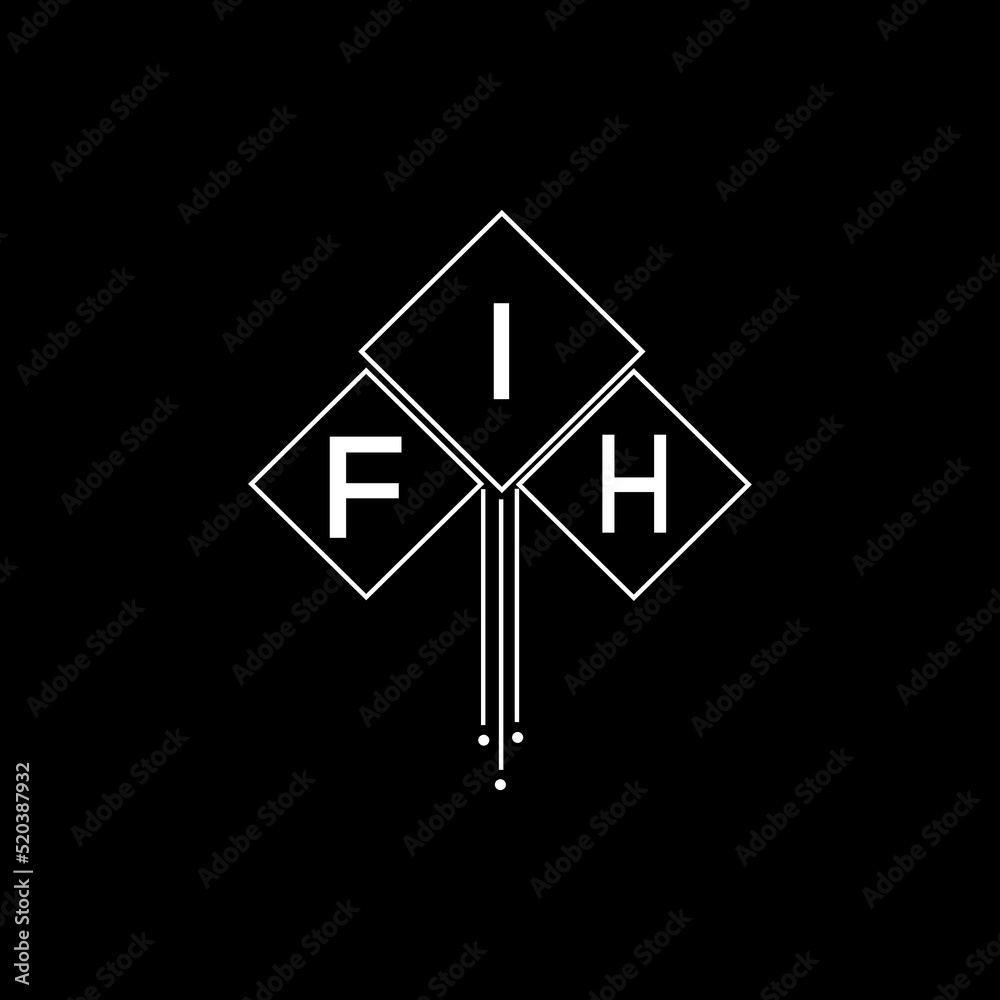FIH letter logo design with white background in illustrator, FIH vector ...