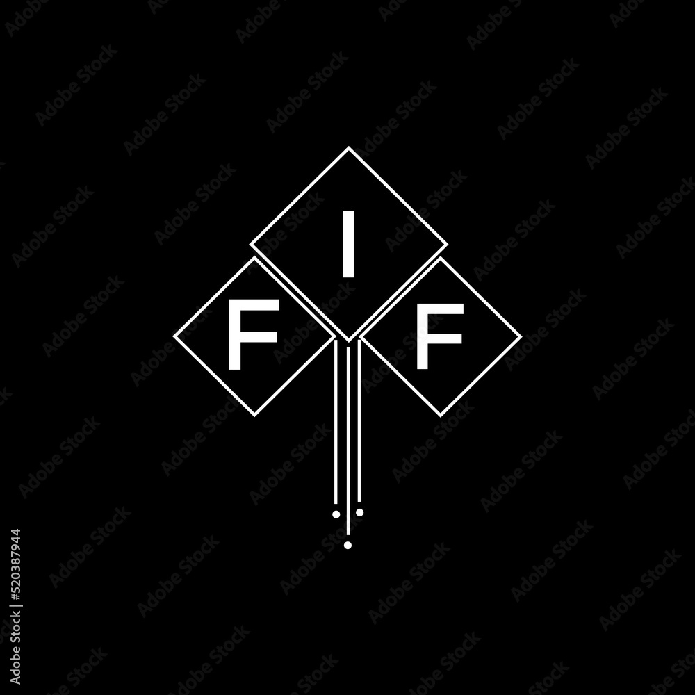 FIF letter logo design with white background in illustrator, FIF vector ...