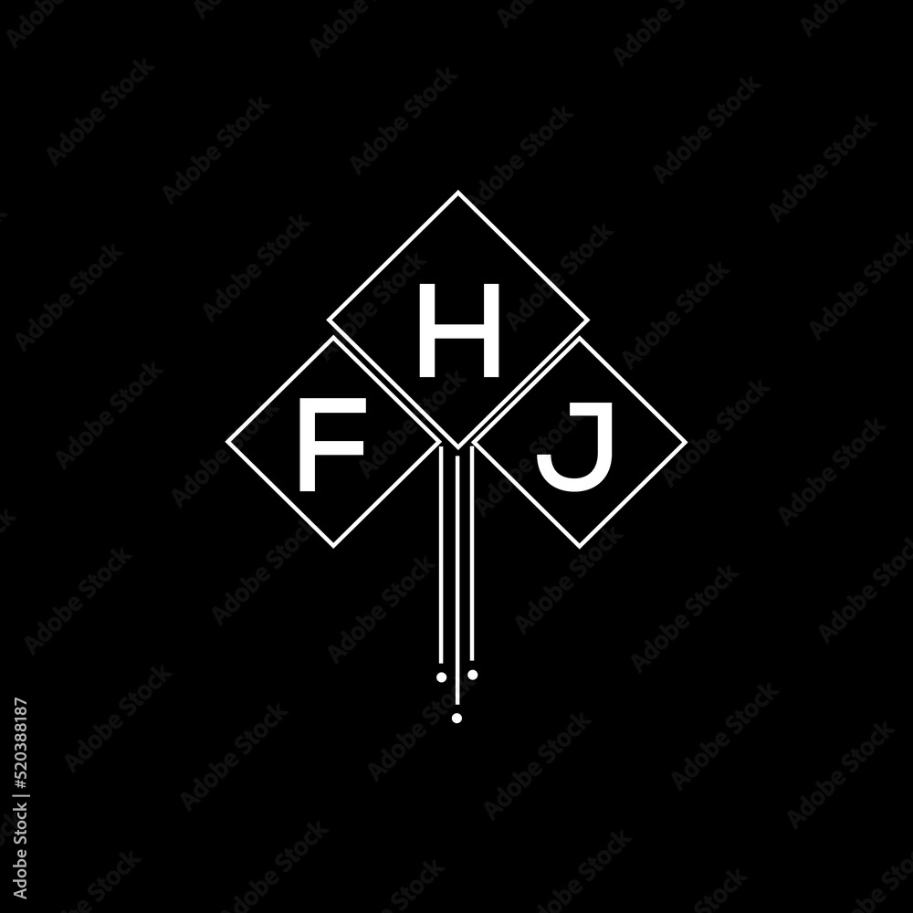 FHJ letter logo design with white background in illustrator, FHJ vector ...