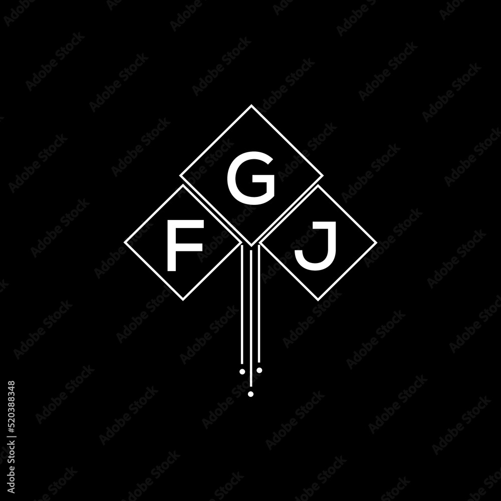 FGJ letter logo design with white background in illustrator, FGJ vector ...