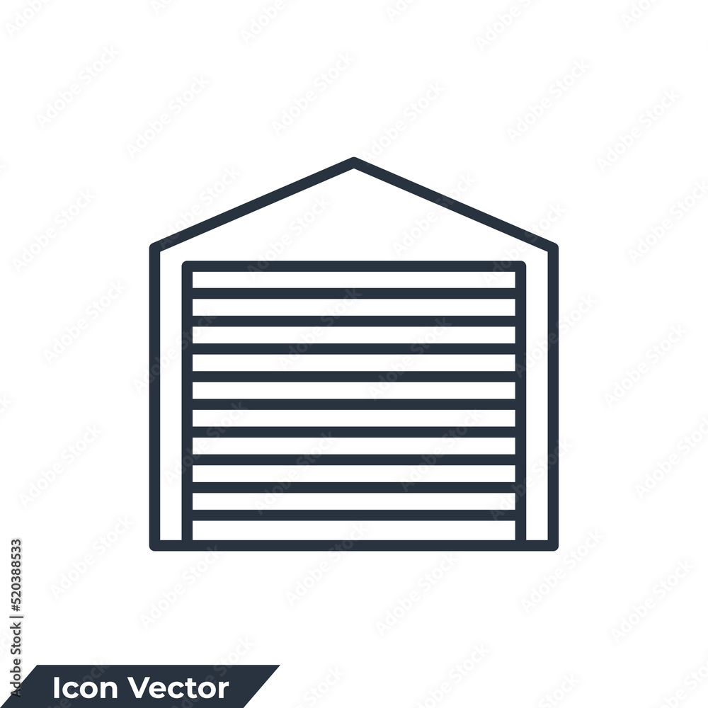 garage icon logo vector illustration. Car service garage symbol ...