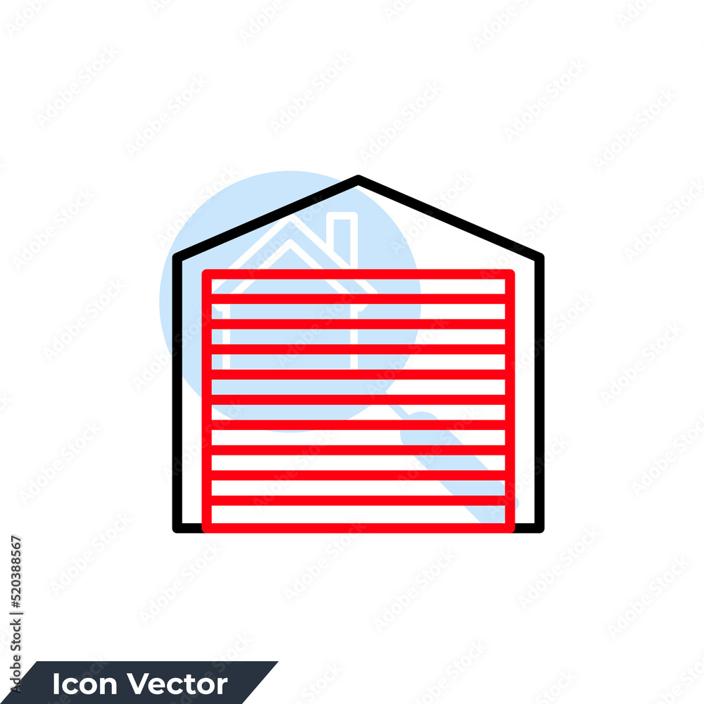 garage icon logo vector illustration. Car service garage symbol ...