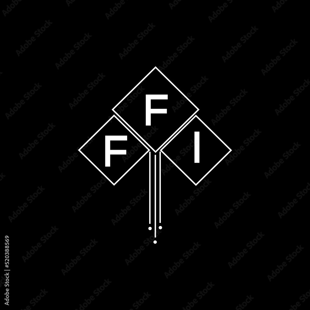 FFI letter logo design with white background in illustrator, FFI vector ...