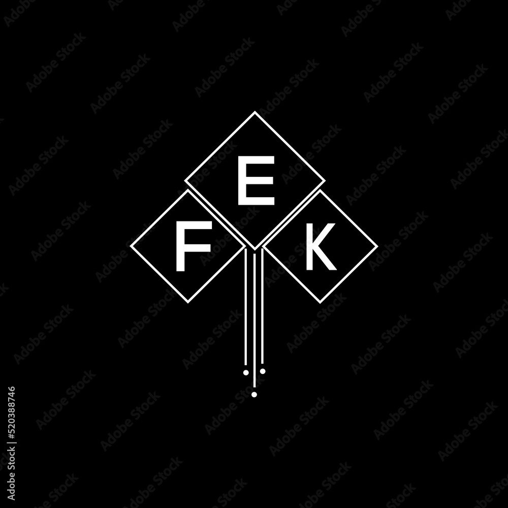 FEK letter logo design with white background in illustrator, FEK vector ...