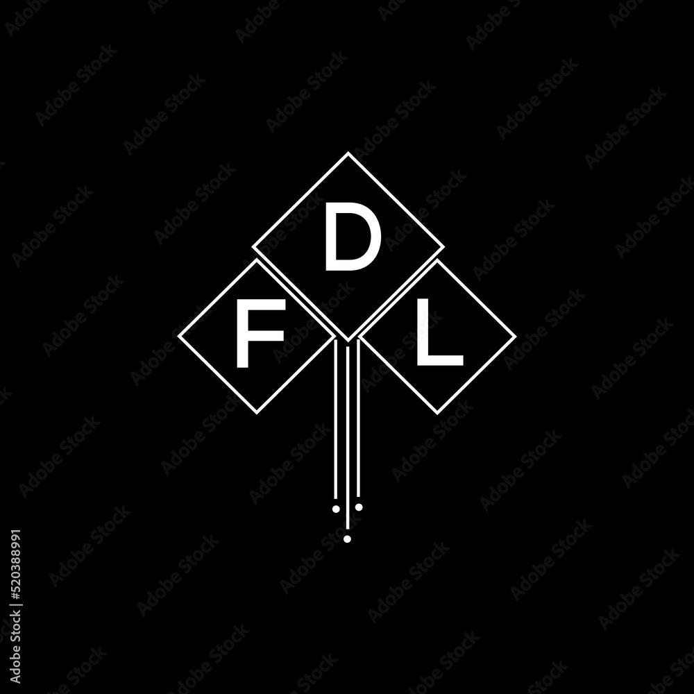 FDL letter logo design with white background in illustrator, FDL vector ...