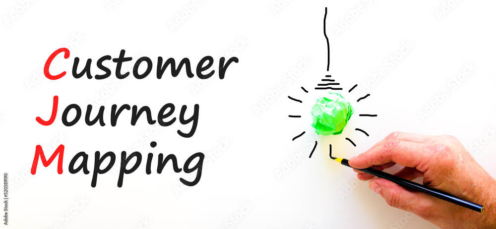CJM customer journey mapping symbol. Concept words CJM customer journey ... CJM customer journey mapping symbol. Concept words CJM customer journey ...