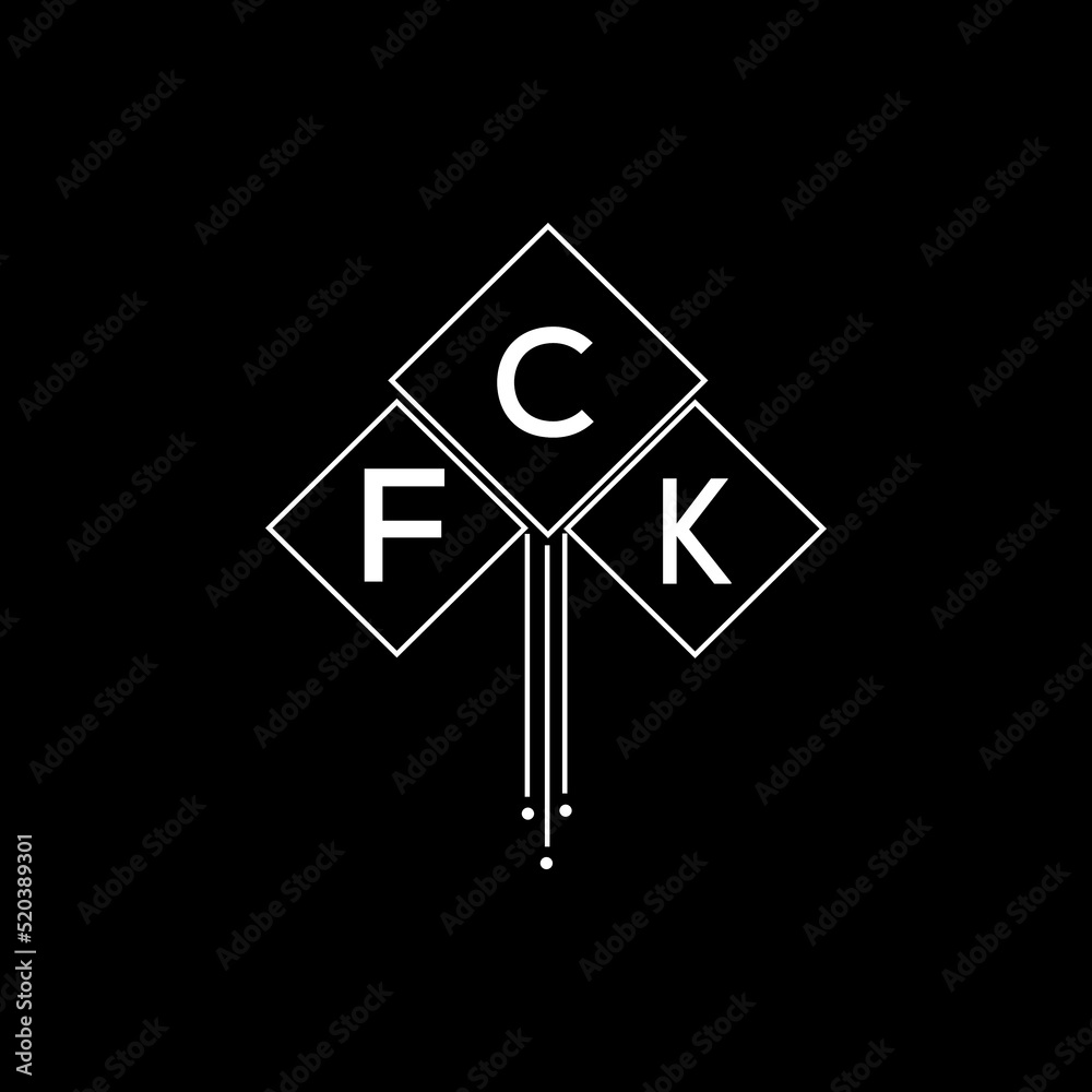 FCK letter logo design with white background in illustrator, FCK vector ...