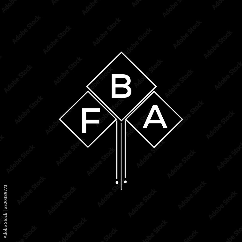 FBA letter logo design with white background in illustrator, FBA vector ...
