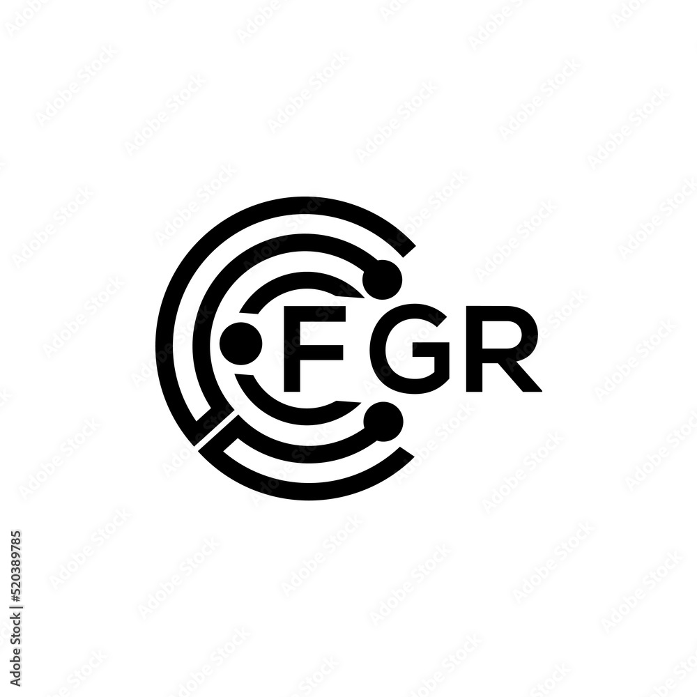 FGR letter technology logo design.FGR creative initials monogram vector ...