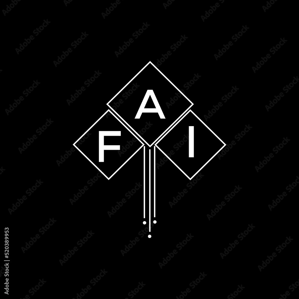 FAI letter logo design with white background in illustrator, FAI vector logo modern alphabet ...