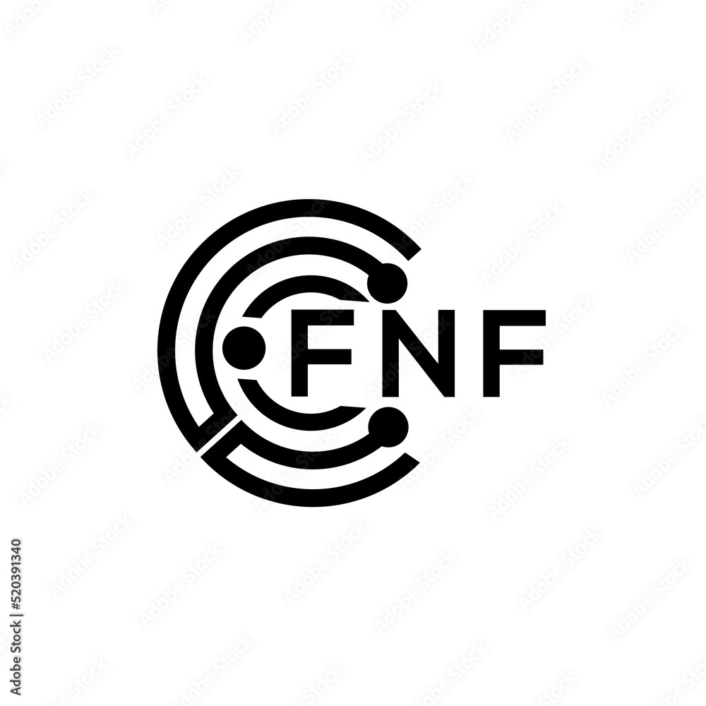 FNF letter technology logo design.FNF creative initials monogram vector ...