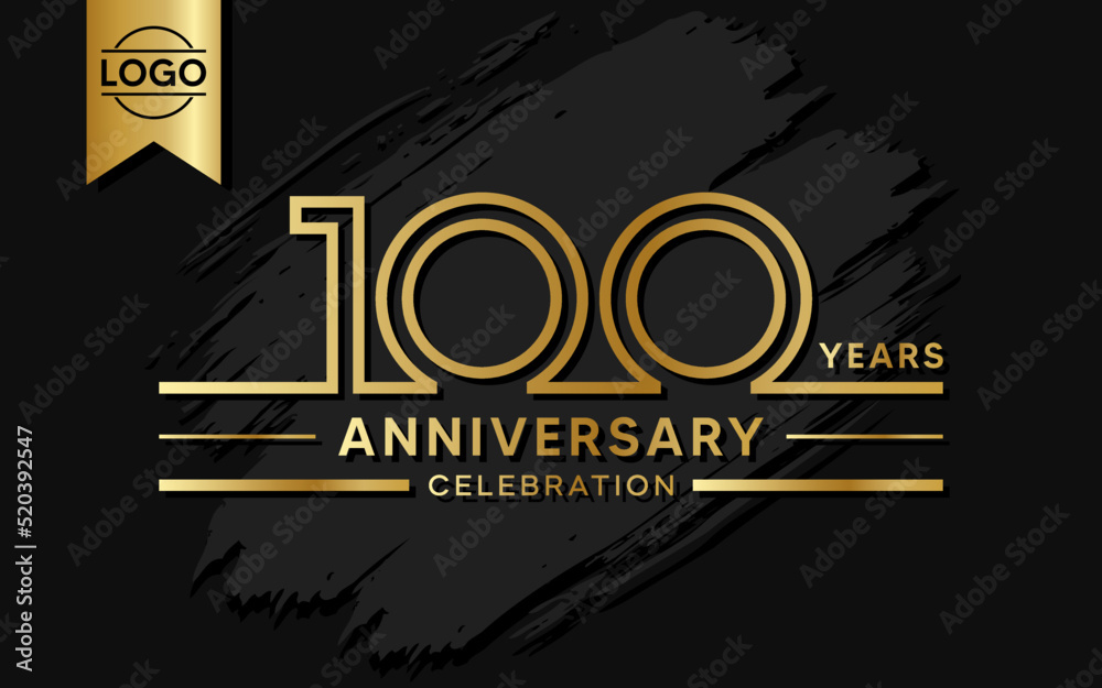 100 year anniversary celebration design template. vector template ...