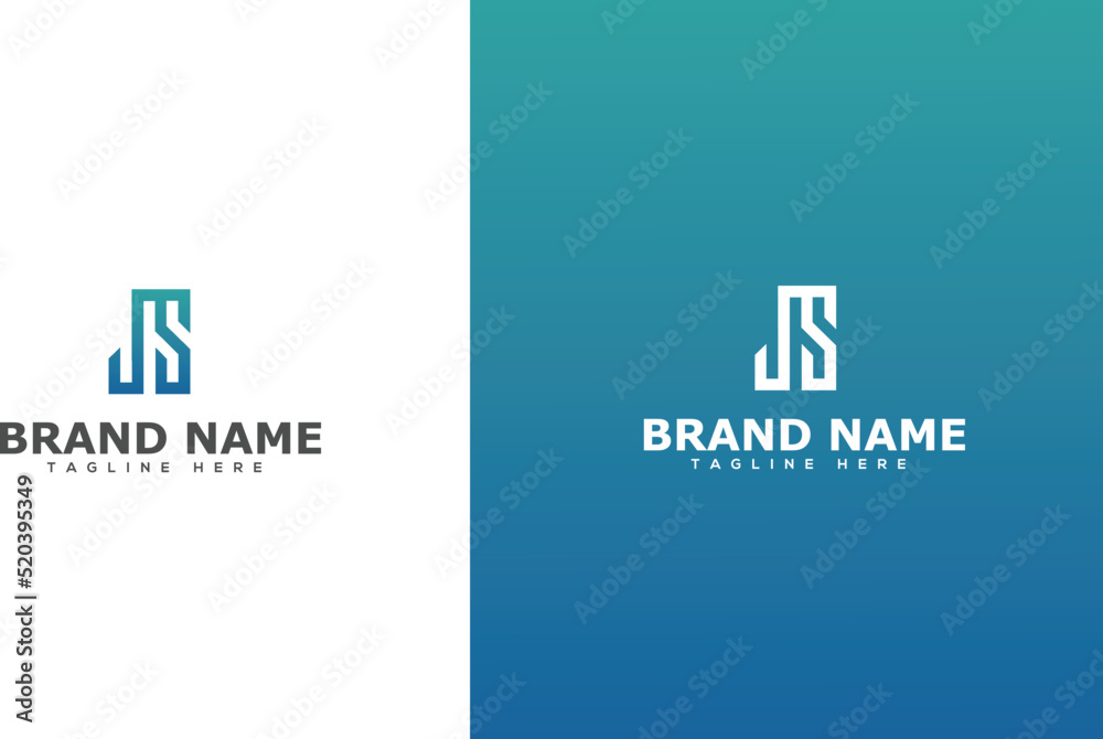 Logo design letter JS . Elegant modern. Vector template. Stock Vector ...