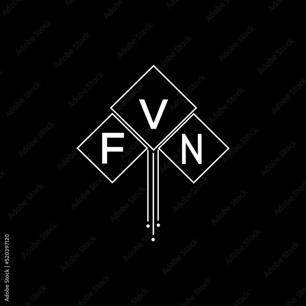 FVN letter logo design with white background in illustrator, FVN vector ...