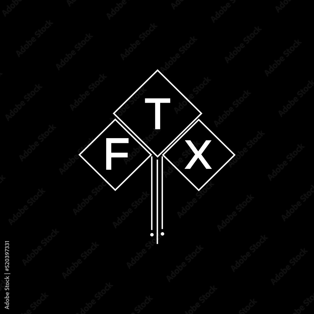 FTX letter logo design with white background in illustrator, FTX vector ...