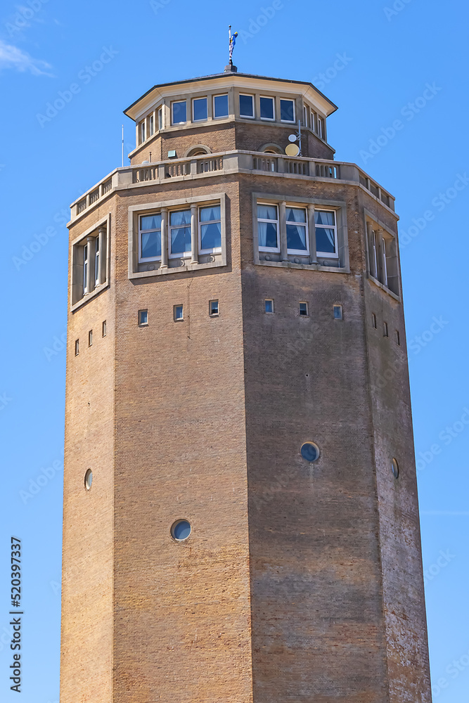 Zandvoort 48-meter-high water tower (Watertoren). Zandvoort, North ...