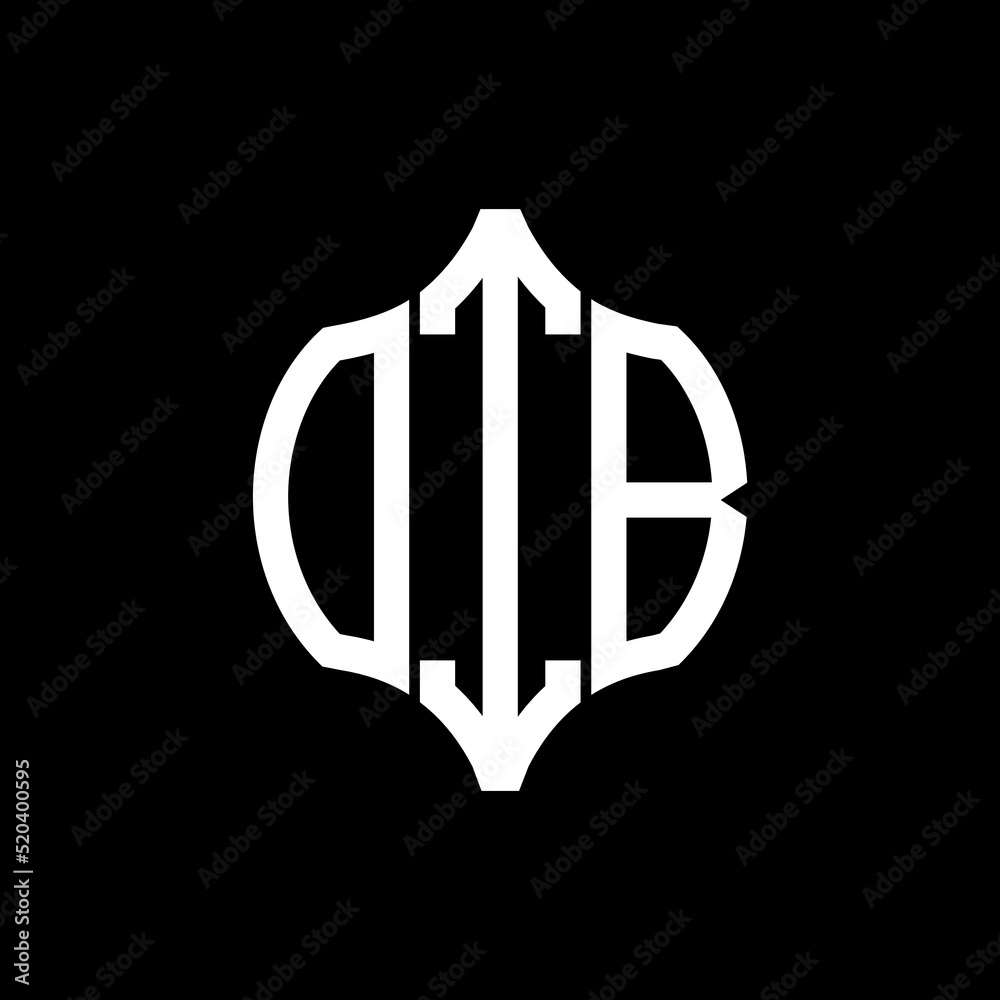 OIB letter logo. OIB best black background vector image. OIB Monogram ...