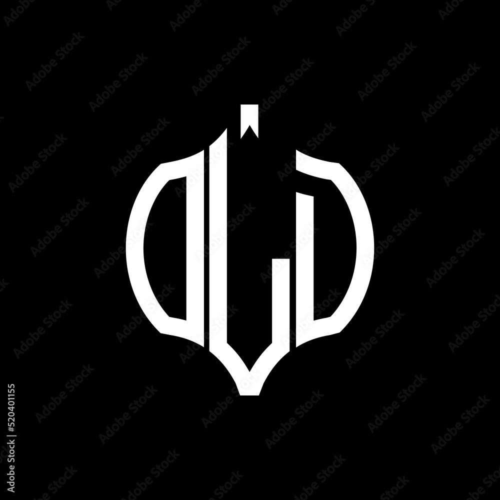 OLD letter logo. OLD best black background vector image. OLD Monogram ...