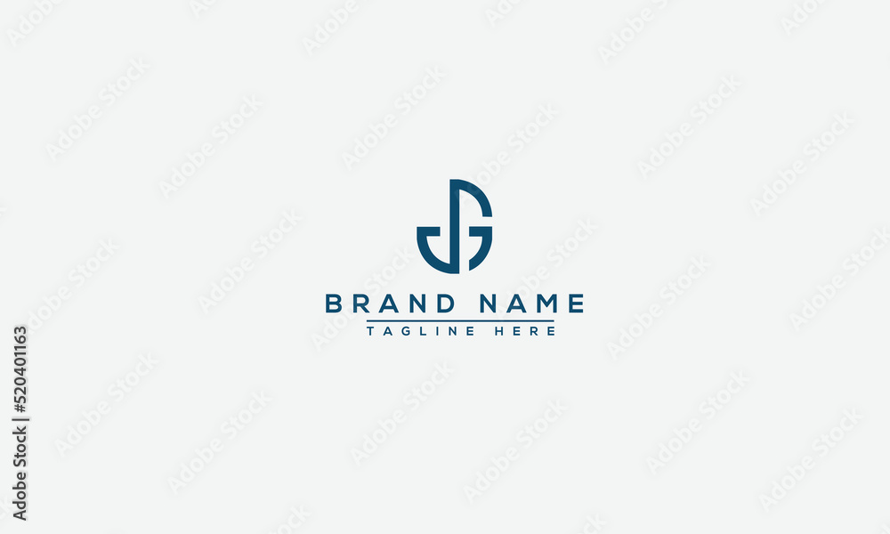 Logo design letter JG . Elegant modern. Vector template. Stock Vector ...