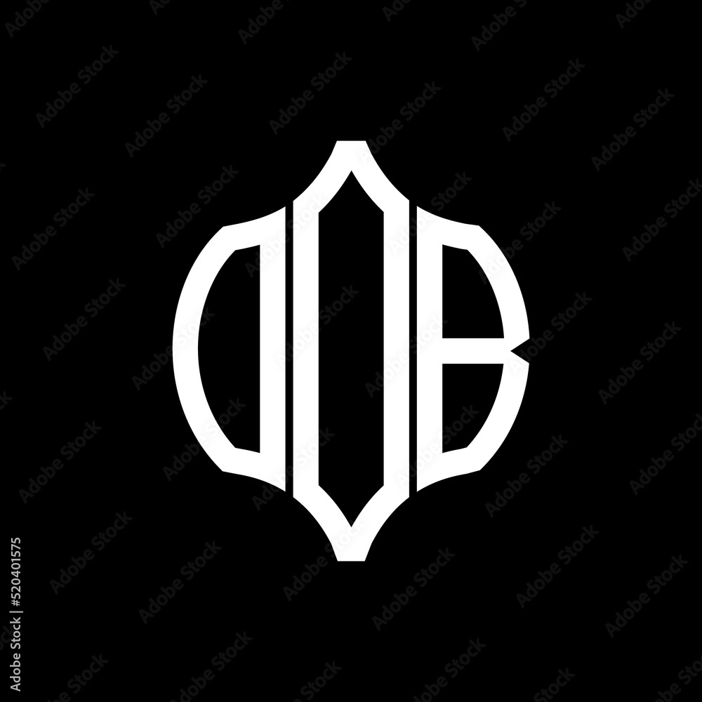 OOB letter logo. OOB best black background vector image. OOB Monogram ...