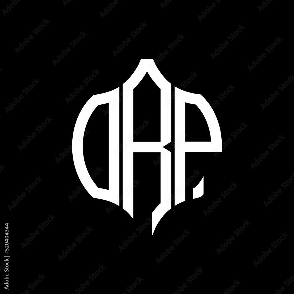 ORP letter logo. ORP best black background vector image. ORP Monogram ...