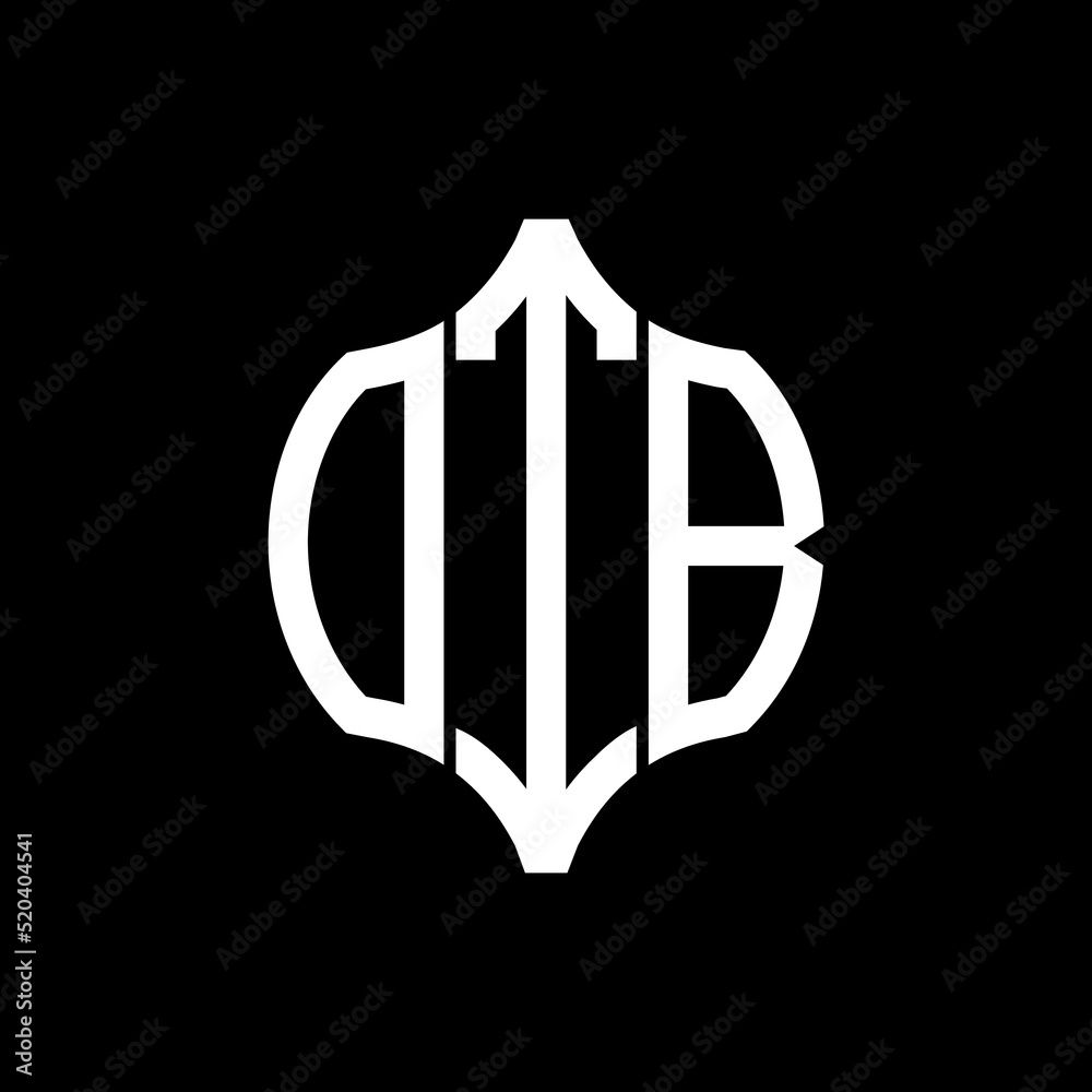 OTB letter logo. OTB best black background vector image. OTB Monogram ...
