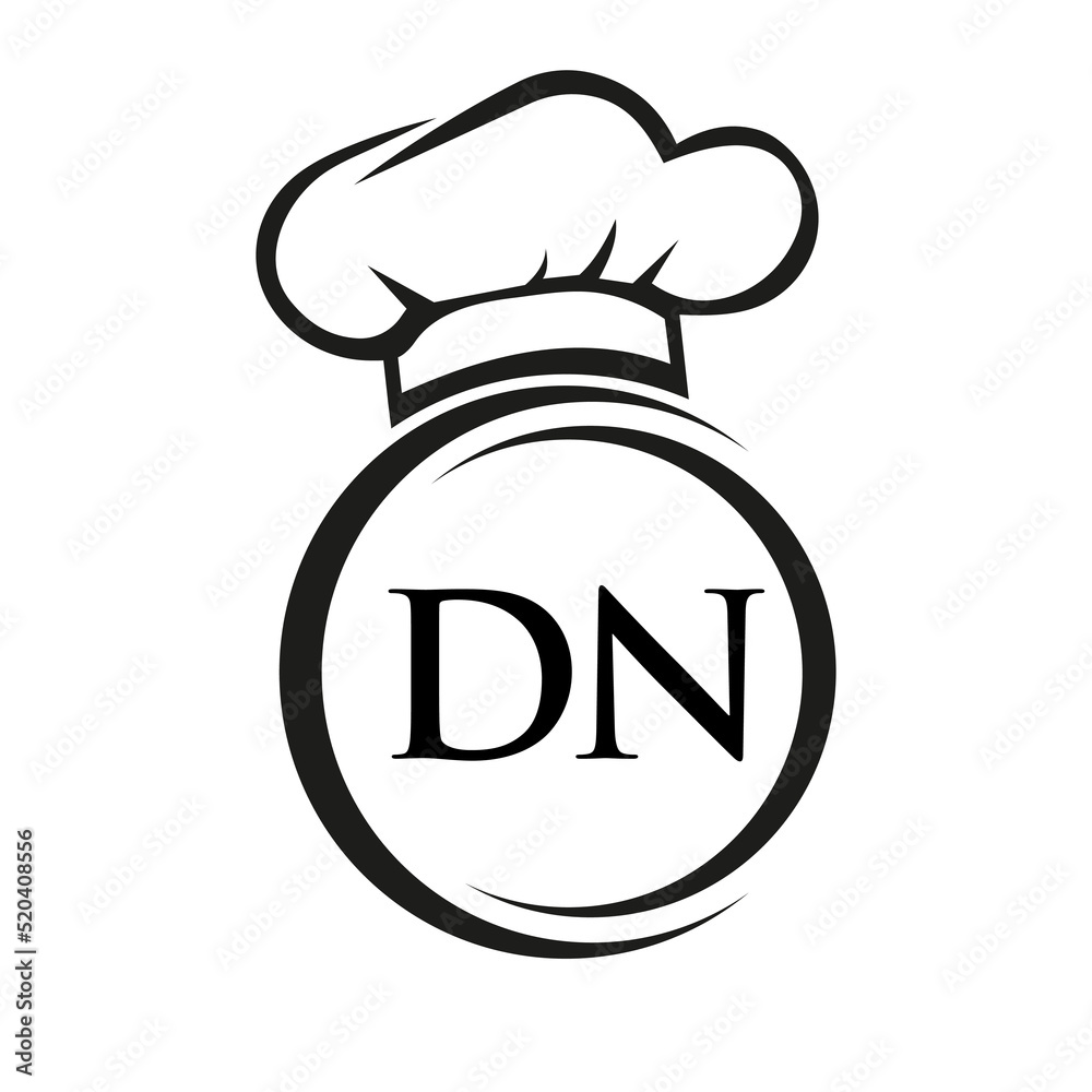 Initial Letter DN Restaurant Logo Template. Restaurant Logo Concept ...