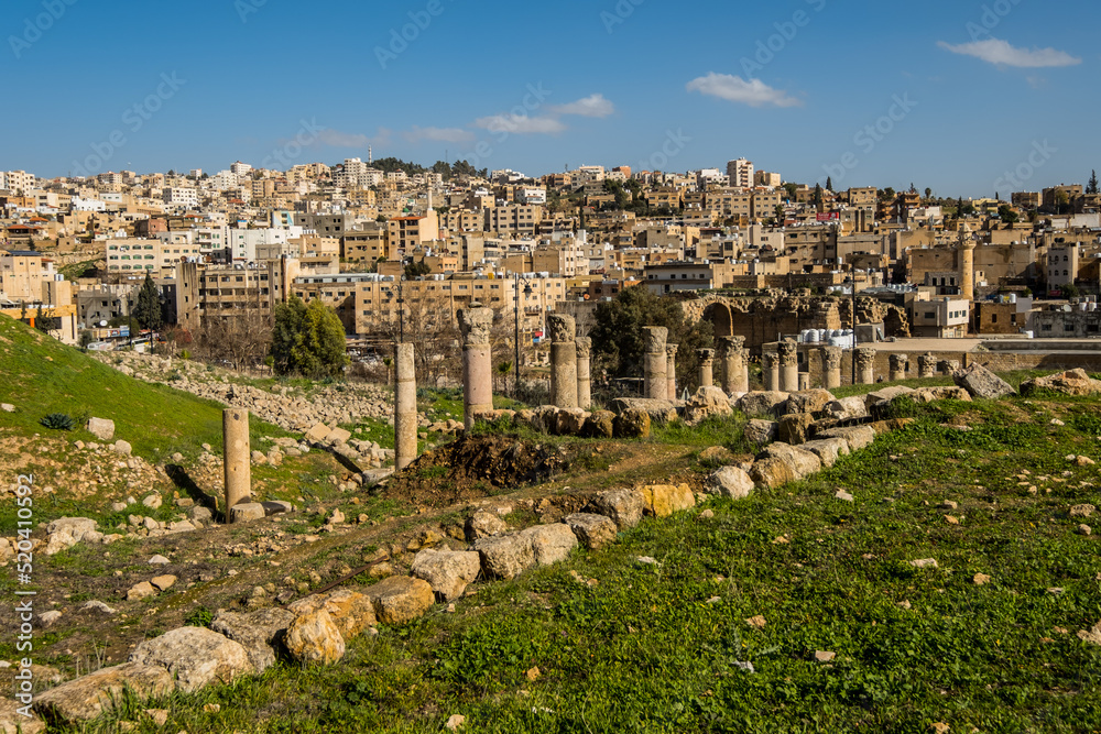 Ancient Roman City Jerash Jordan. Created 300 BC to 100 AD and a city ...