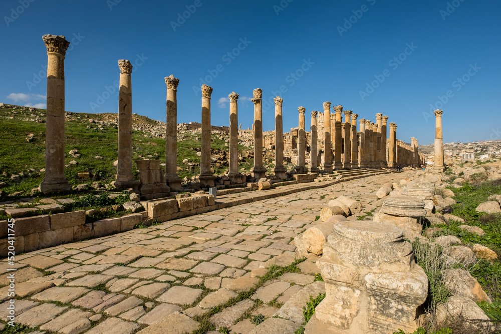 Ancient Roman City Jerash Jordan. Created 300 BC to 100 AD and a city ...