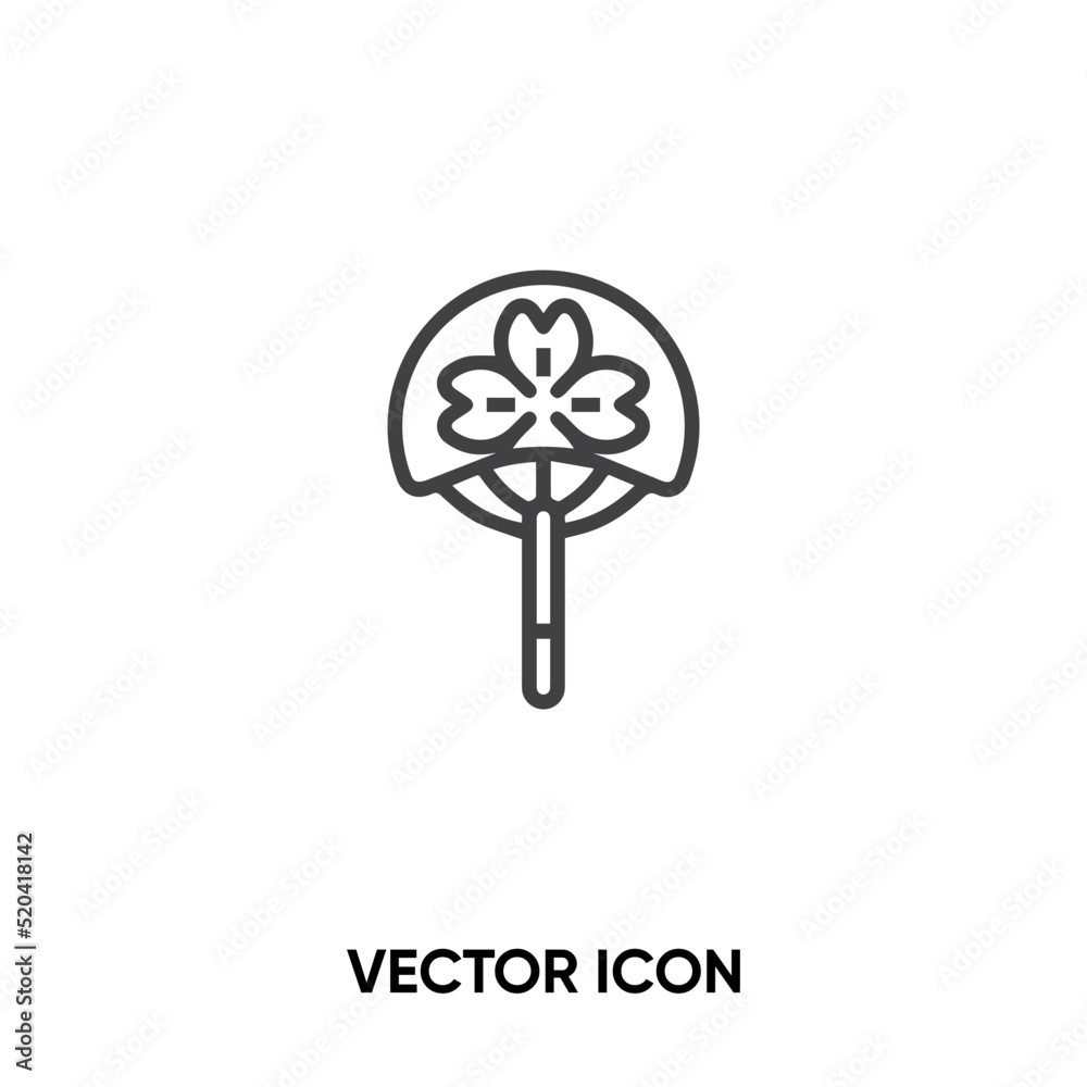 Vetor do Stock: Uchiwa vector icon. Modern, simple flat vector illustration for website or ...