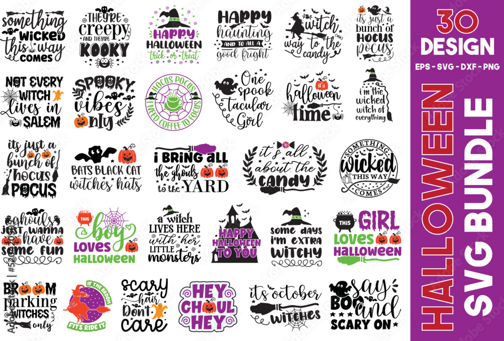 Halloween Svg bundle,Halloween Svg design,Halloween Cut Files, Fall Svg ...