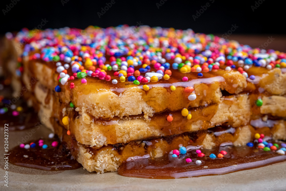 El turron de la abuela, postre gastronomia peruana. Stock Photo | Adobe ...