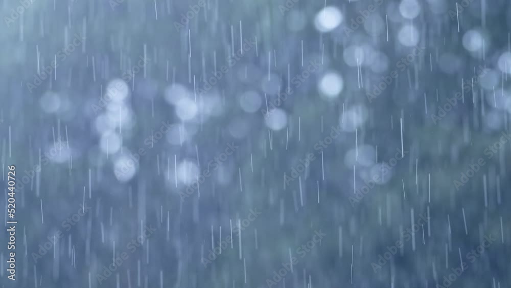 Rain Close Up, Raining in Rainy Season in a Tropical Rain Storm During ...
