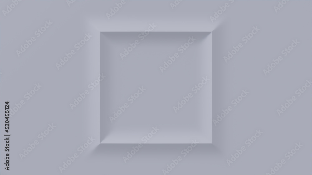 White Background with Embossed 3D Shape. Minimalist Surface with ...