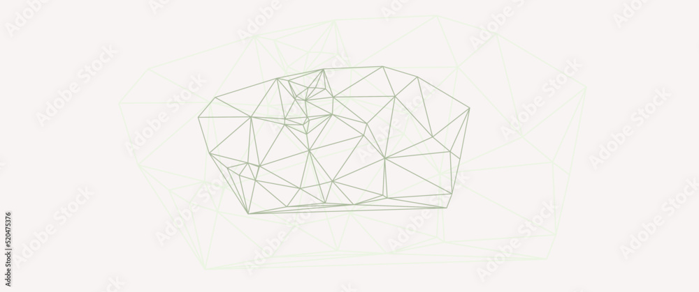 Abstract diamond shape line art with soft shadow background design ...