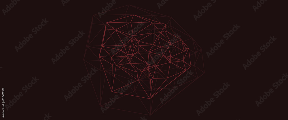Abstract diamond shape line art with soft shadow background design ...
