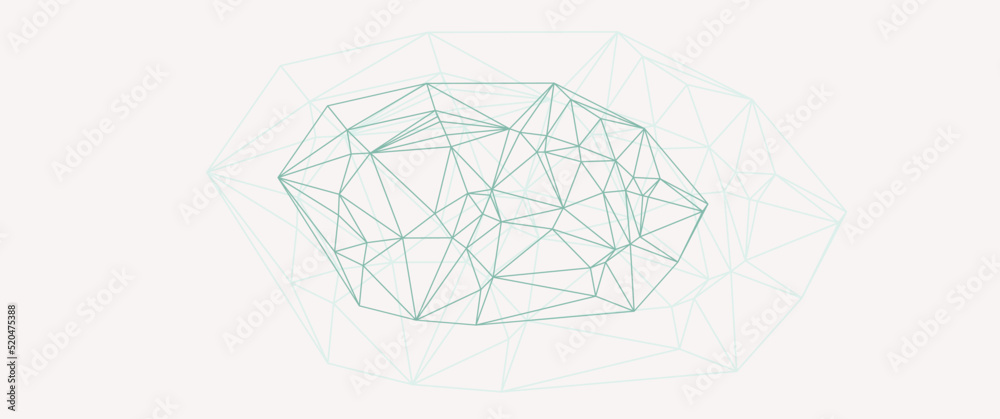 Abstract diamond shape line art with soft shadow background design ...