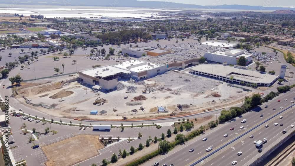 Newpark Mall Demolition And Redevelopment In Newark, California. Mall ...