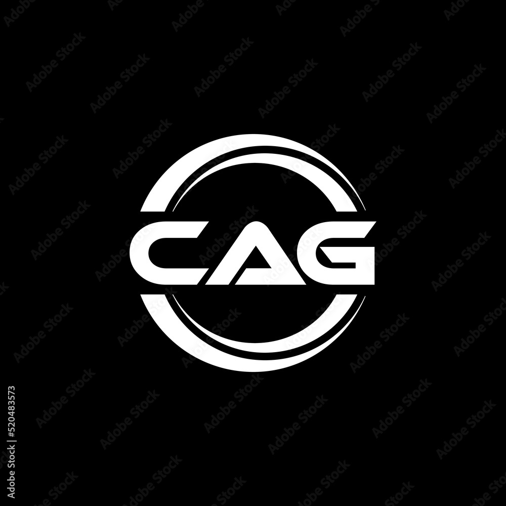 CAG letter logo design with black background in illustrator, vector ...