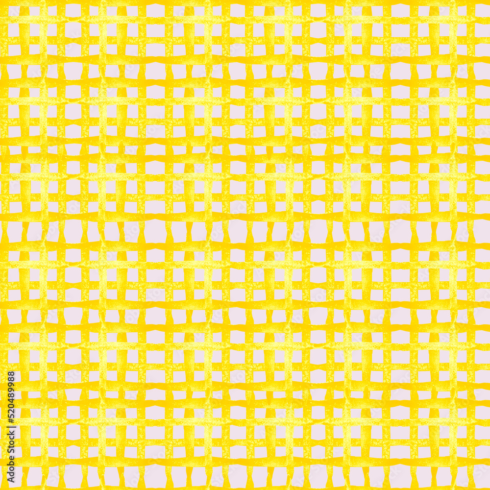 Hand drawn Watercolor yellow lines seamless pattern on the grey ...