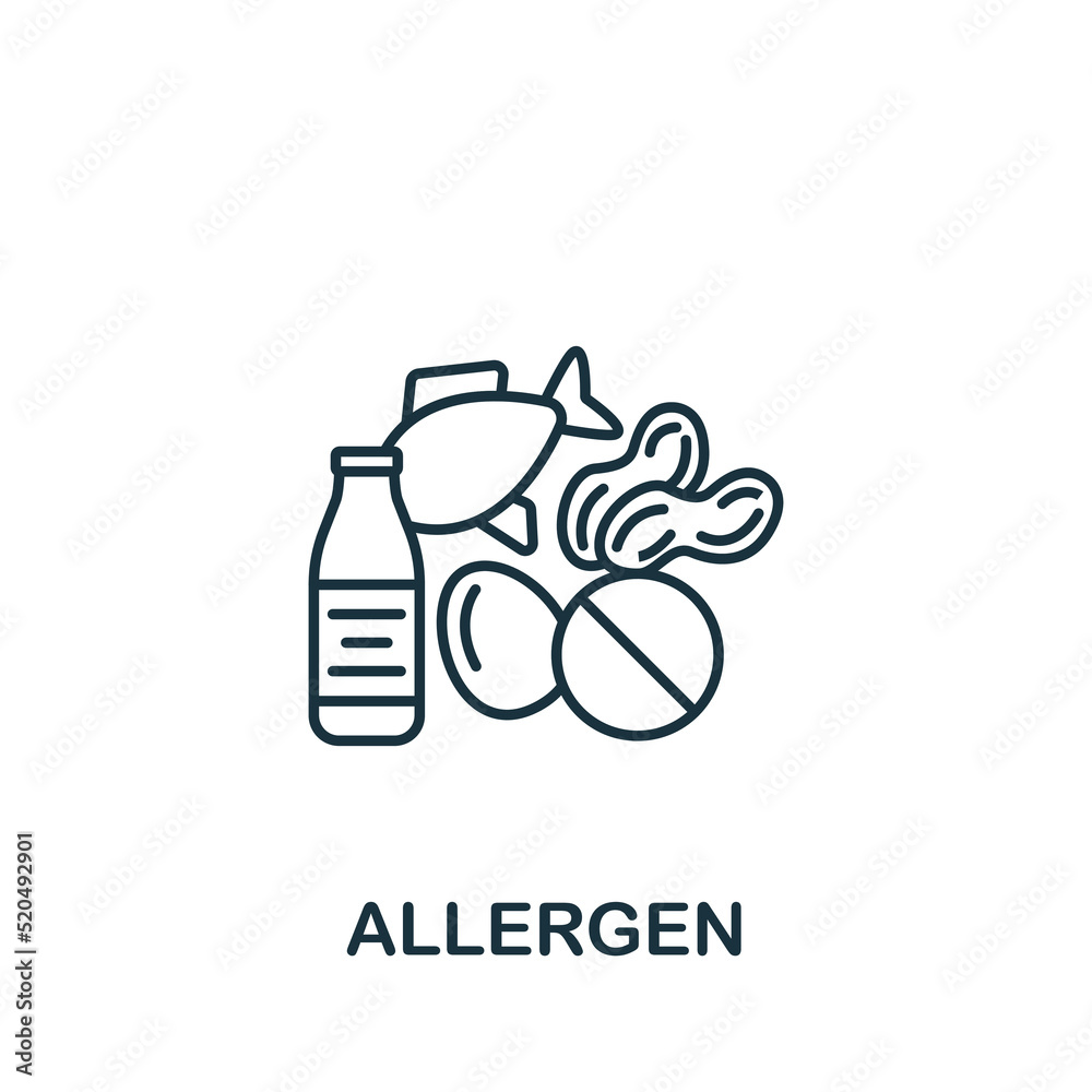 Allergen icon. Monochrome simple Allergy icon for templates, web design ...