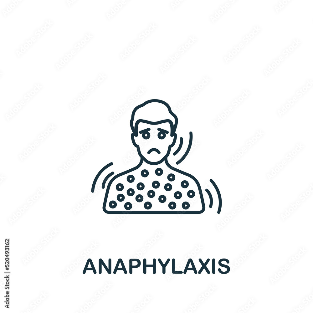 Anaphylaxis icon. Monochrome simple Allergy icon for templates, web ...