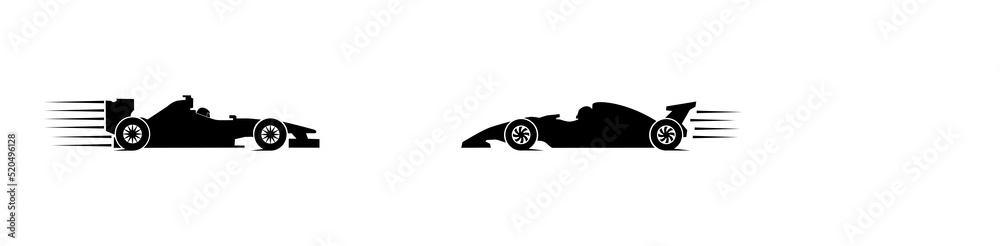 racing car vector silhouette, face to face car Stock Vector | Adobe Stock
