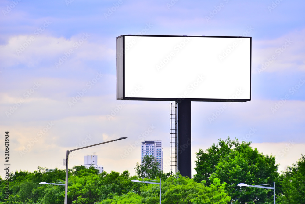 Outdoor billboard billboard, billboard advertisement mock-up background ...