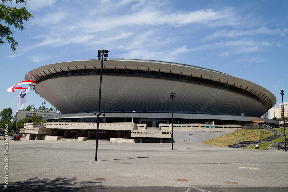 Spodek hall, multipurpose arena complex. Indoor modern sports and ...